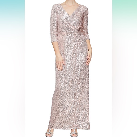 Alex Evenings | Dresses | Mother Of The Bridemother Of The Groom Alex Evenings Blush Sequins ...